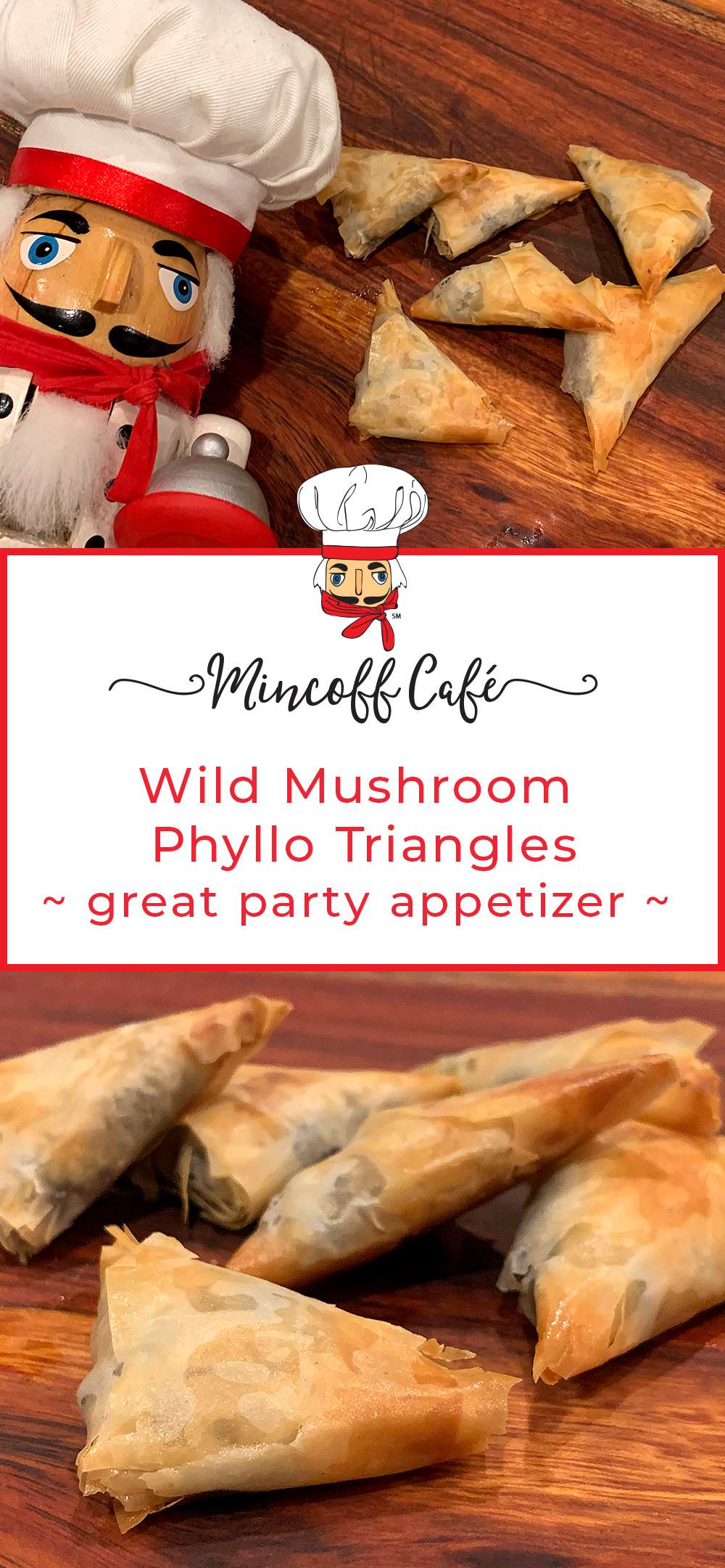 Wild Mushroom Phyllo Triangles - Mincoff Café