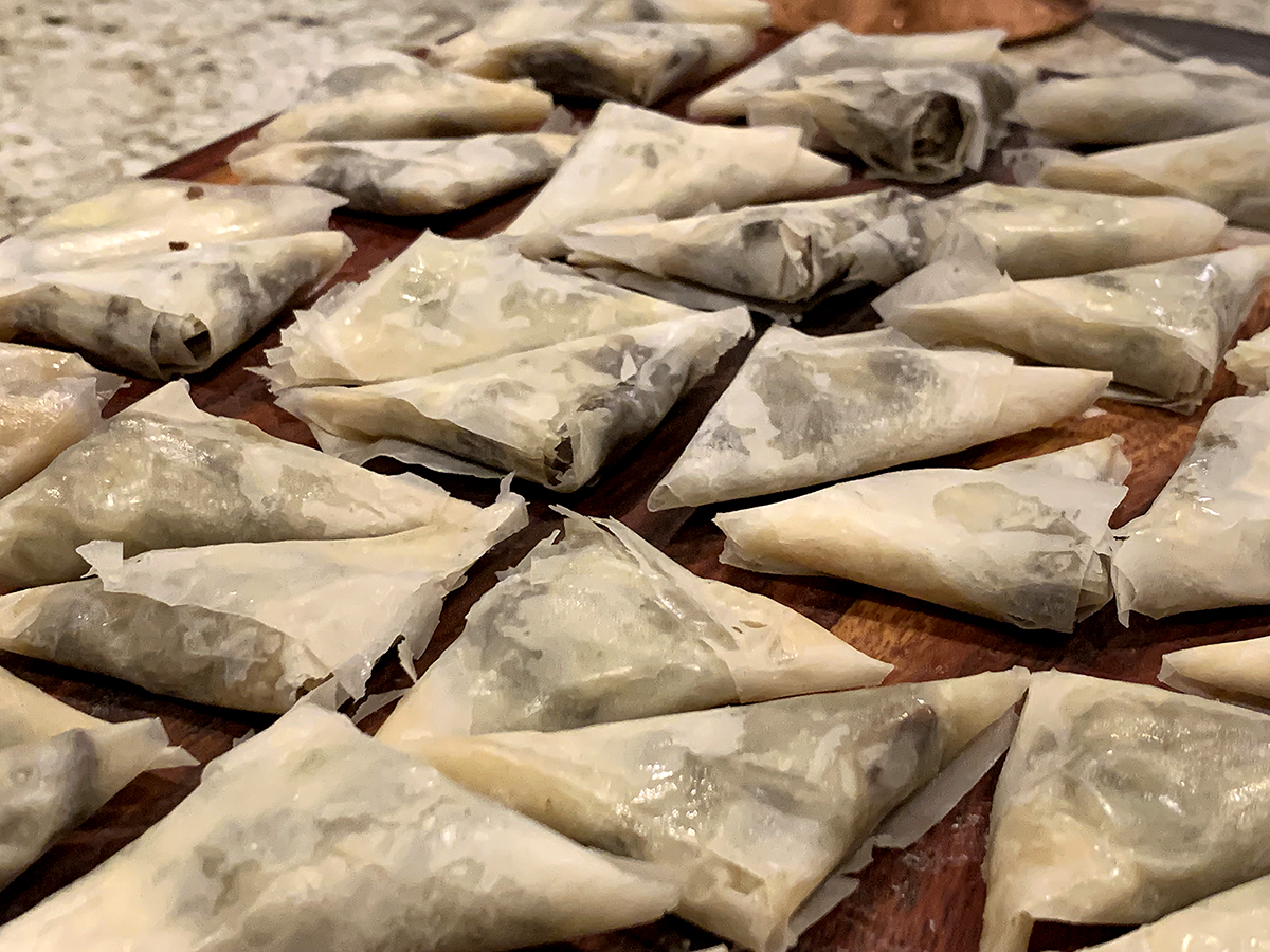 Wild Mushroom Phyllo Triangles - Mincoff Café